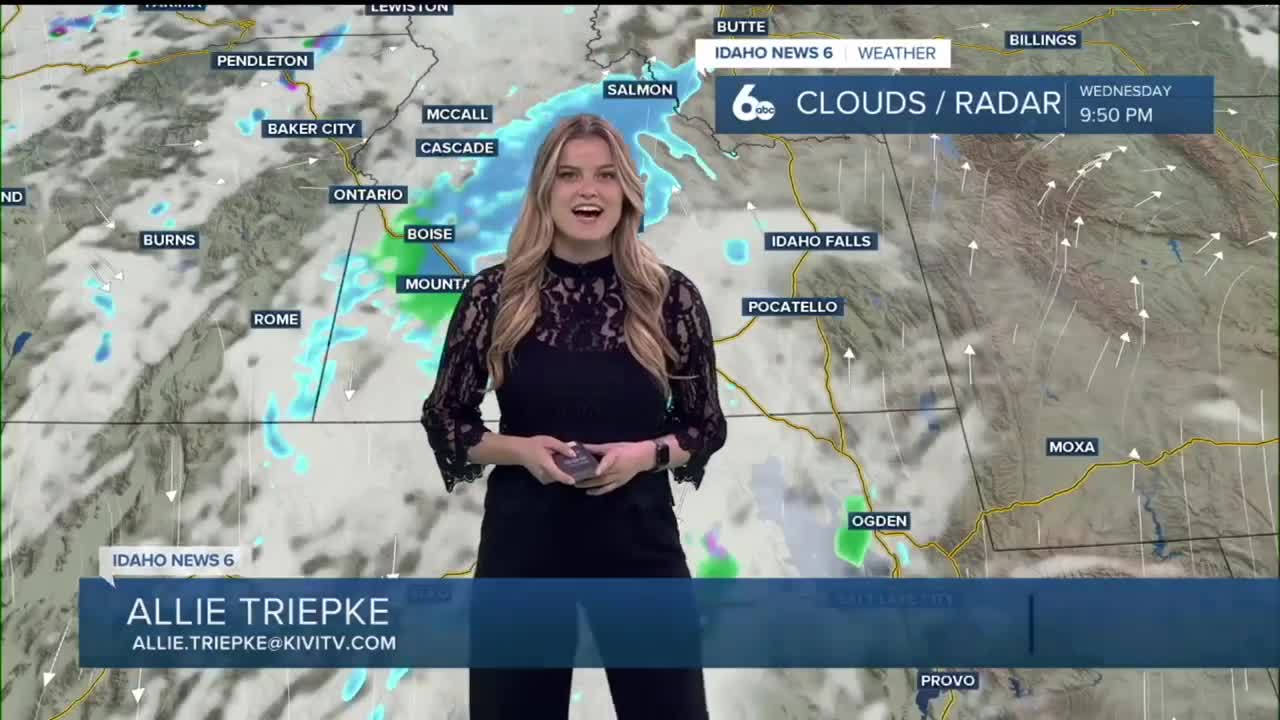 Scattered showers of rain and snow over the next few days
