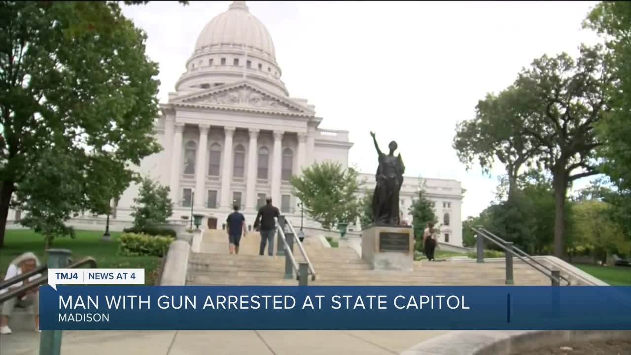 Man with handgun seeking governor arrested in Wisconsin Capitol