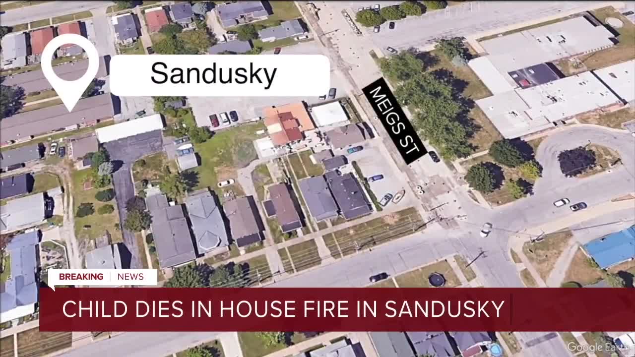 Child dies in Sandusky house fire