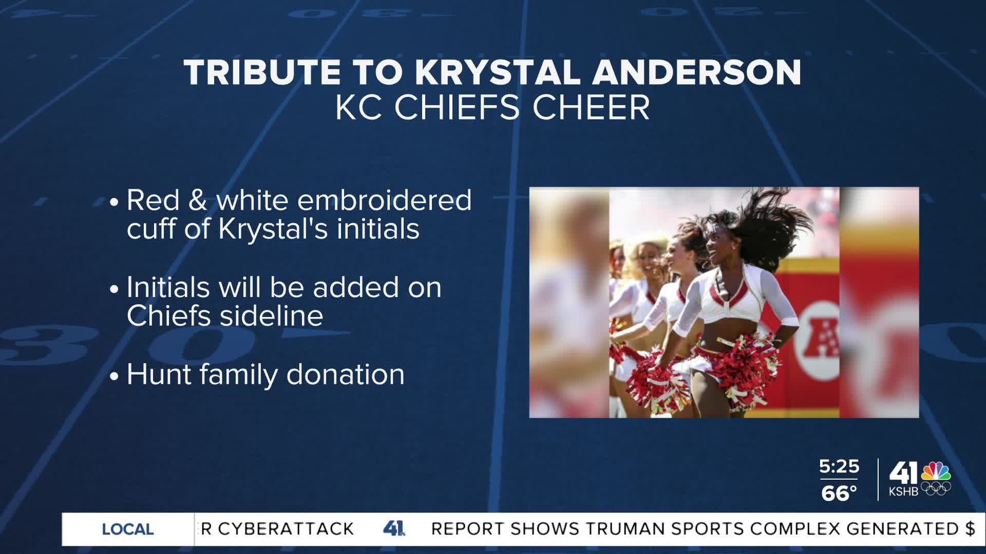 How Kansas City Chiefs are honoring late cheerleader Krystal Anderson