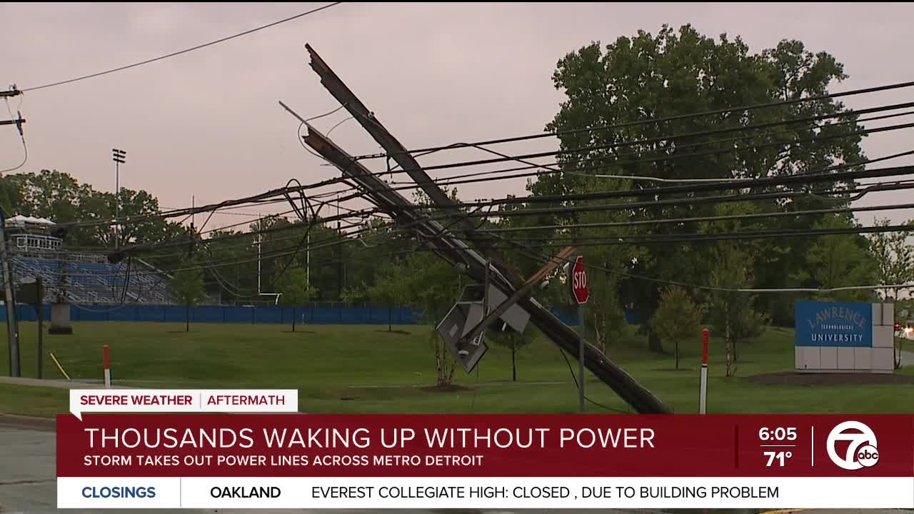 Downed trees, power lines: See videos of widespread damage across metro Detroit
