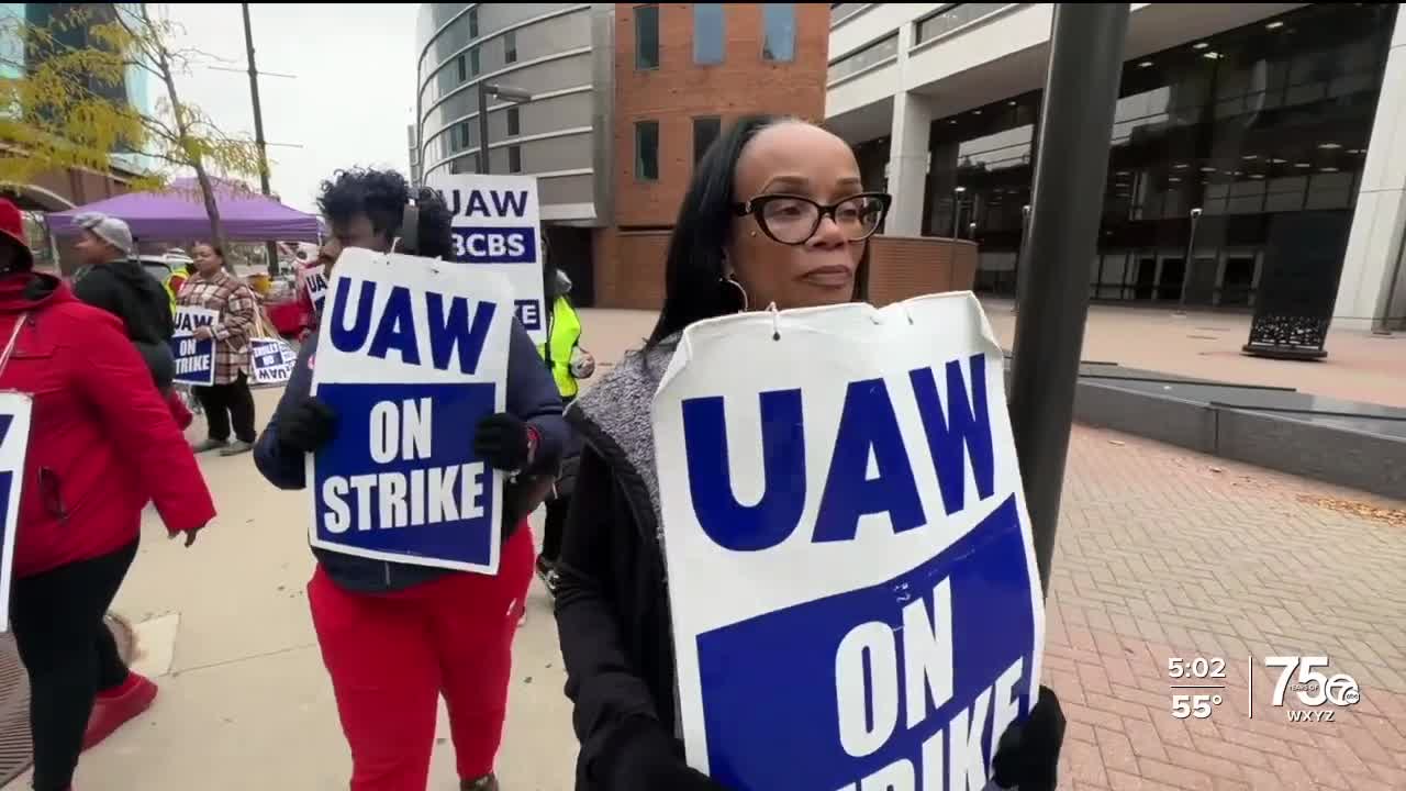 Dozens of unions and organizations march together in solidarity in Detroit