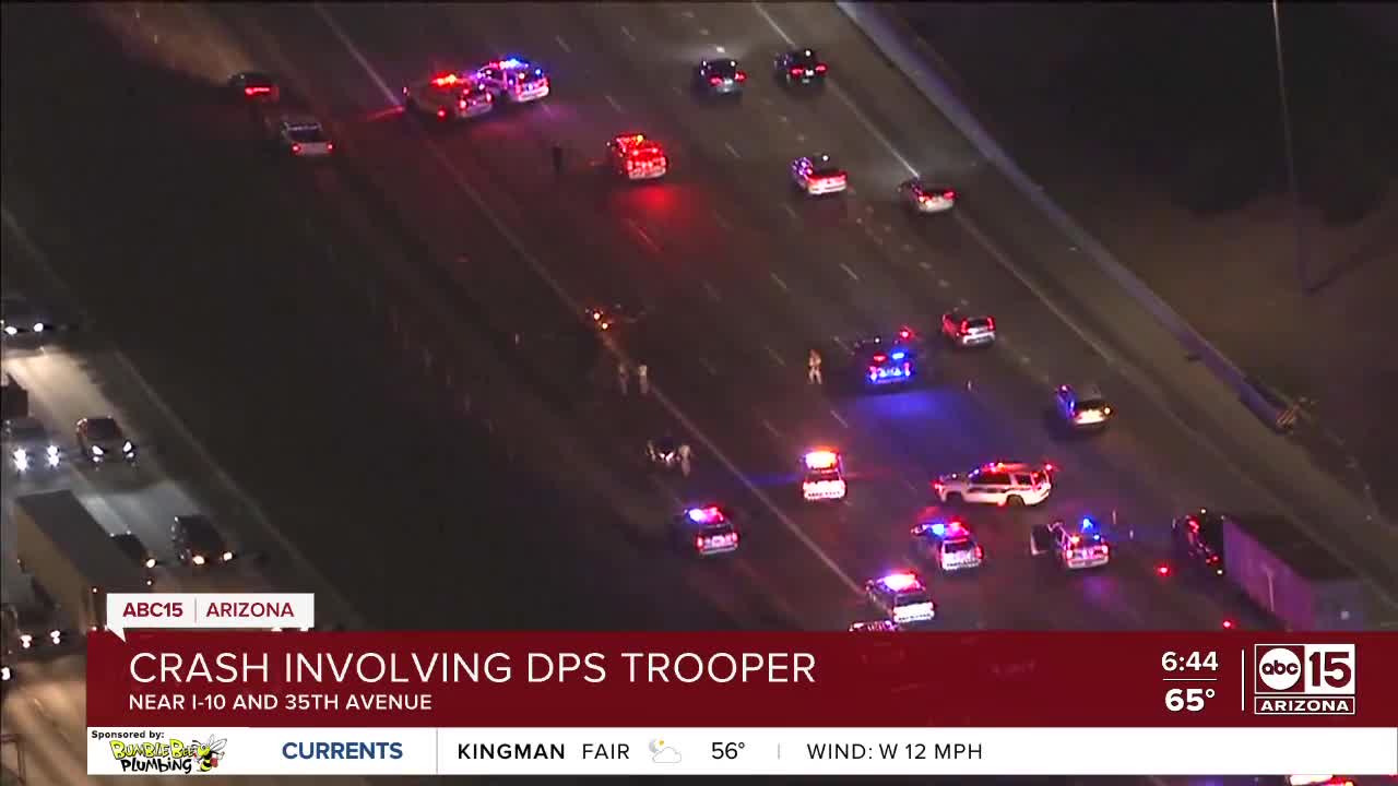 DPS trooper seriously hurt in crash on I-10 near 43rd Avenue