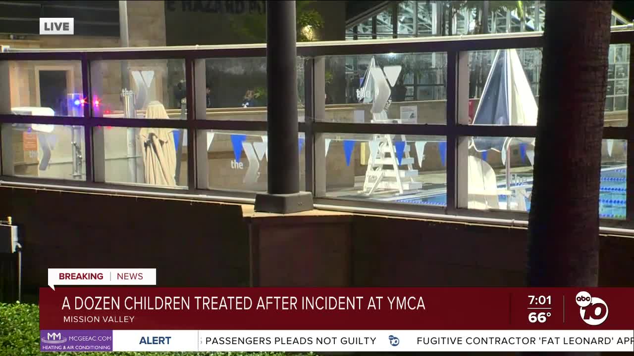 11 children, 2 adults treated after hazmat incident at Mission Valley YMCA