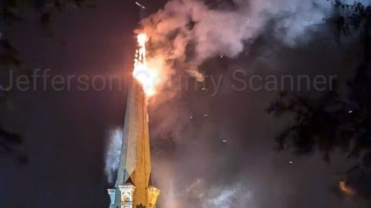 Churchgoer reacts to fire at St. John the Baptist Catholic Church