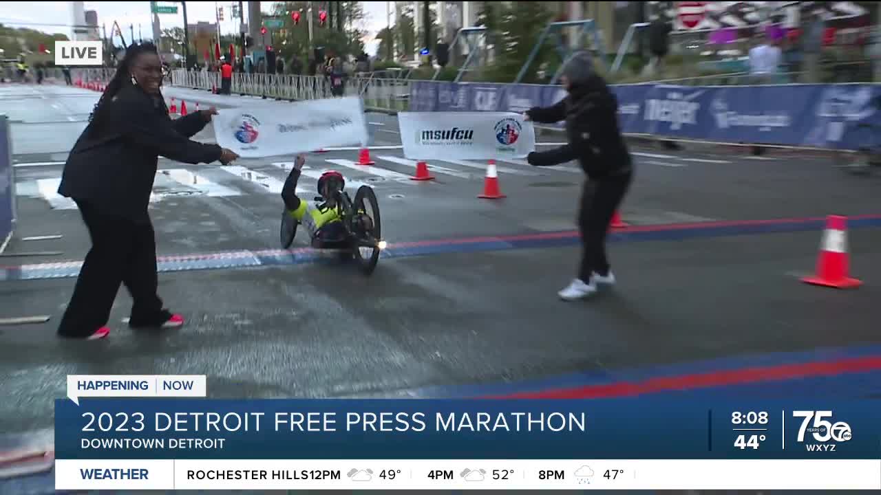 46th annual Detroit Free Press Marathon underway in downtown Detroit