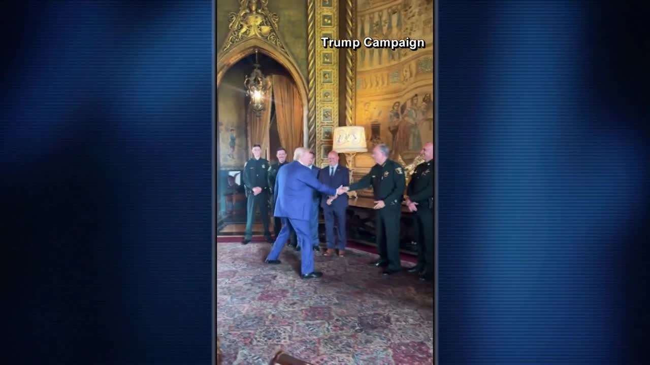 Deputies who apprehended suspect meet Trump at Mar-a-Lago