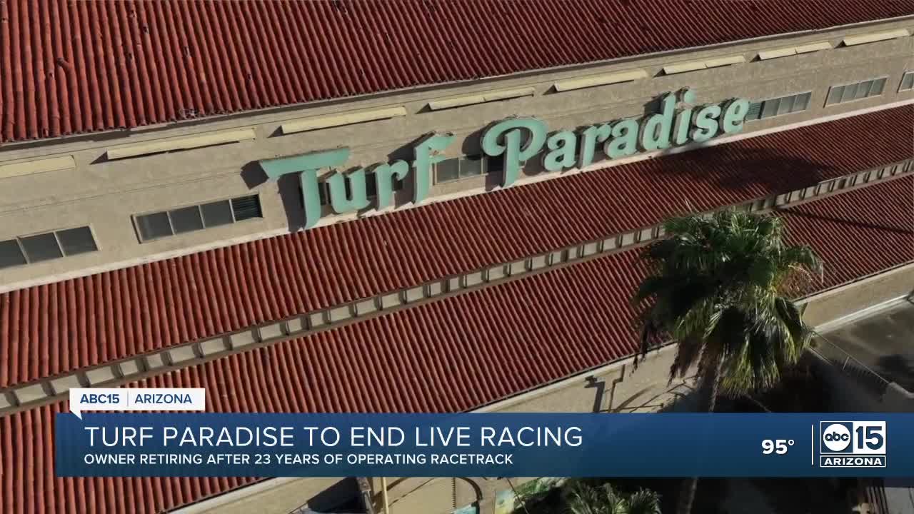 Turf Paradise will discontinue live races at the end of this month, up ...