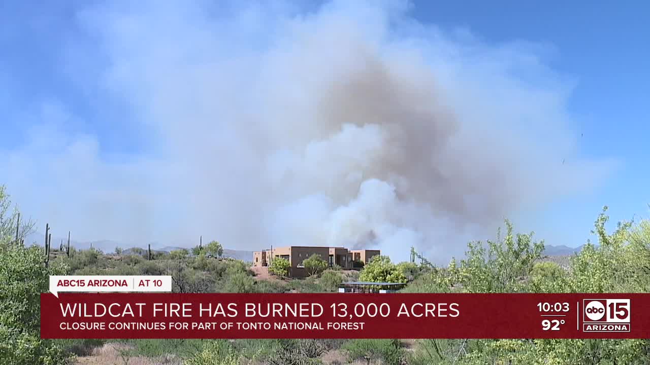 14,000-acre Wildcat Fire northeast of the Valley now 84% contained