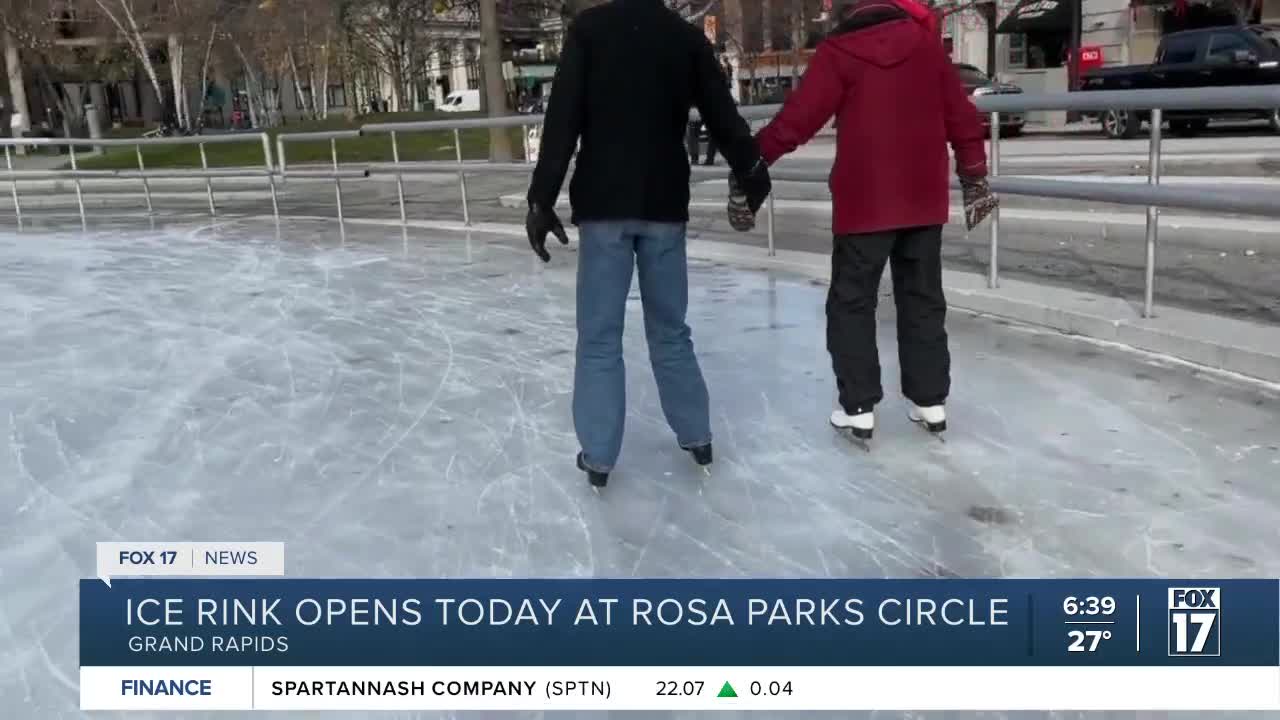 Rosa Parks Circle Ice Rink opens for winter season in downtown Grand Rapids