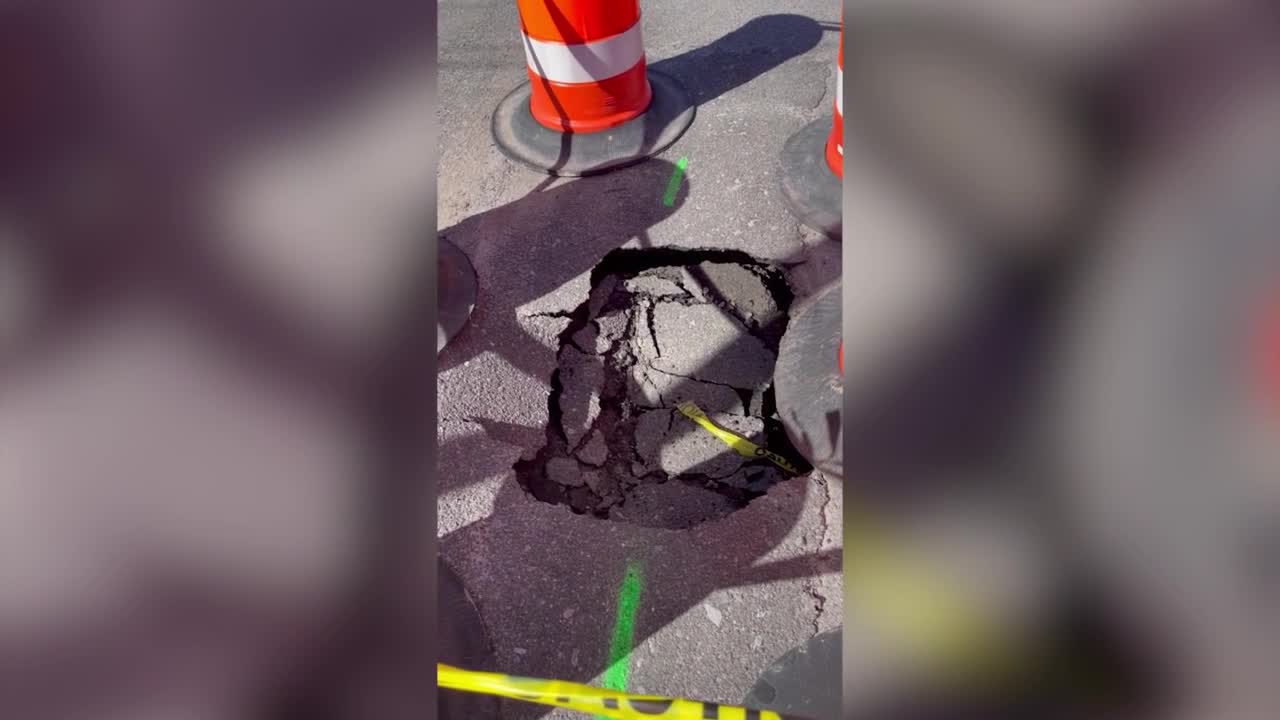 Portsmouth school bus carrying 2 students falls into sinkhole