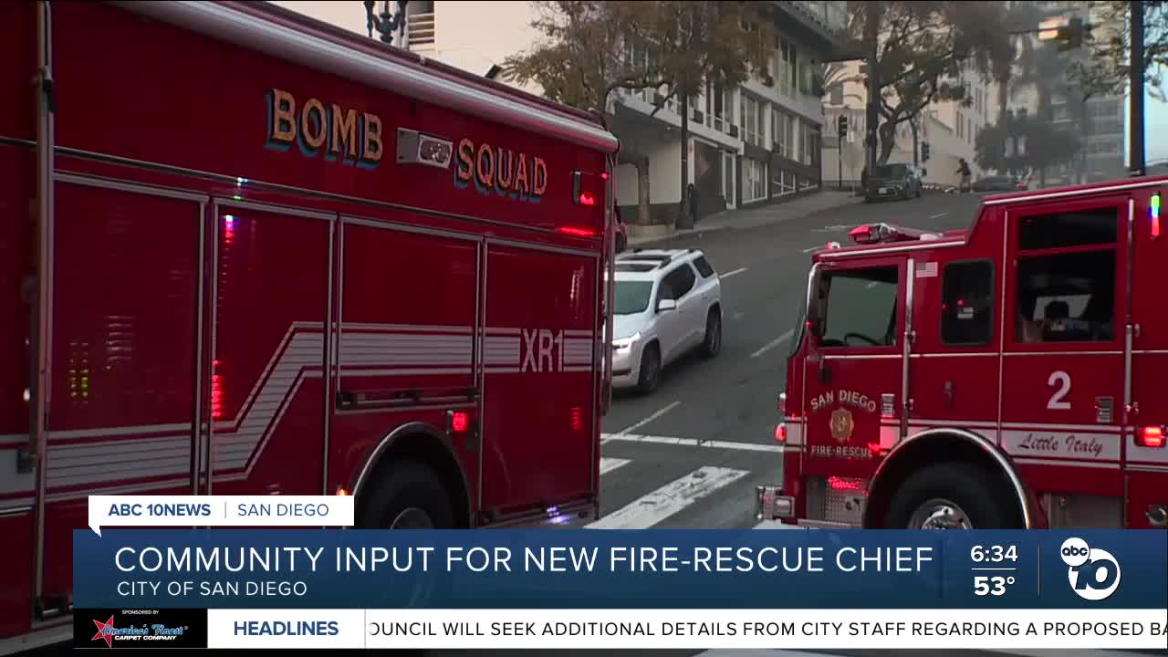What do you see in a fire chief? City of San Diego seeks community input