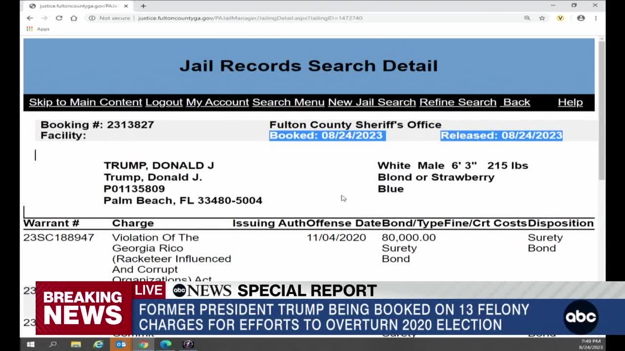 Mug shot of Donald Trump shows scowling former president during Atlanta ...