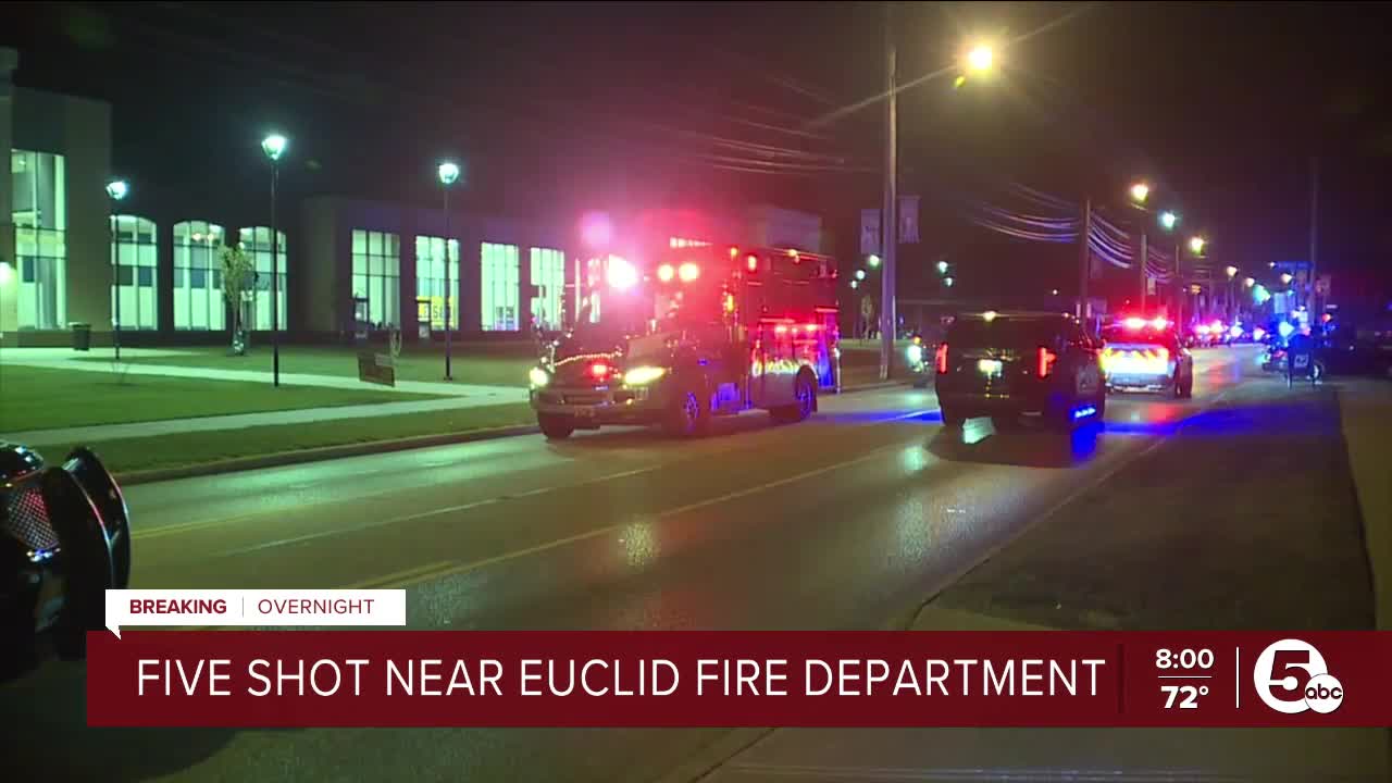 1 dead, 4 wounded in shooting outside Euclid fire station on East 222nd