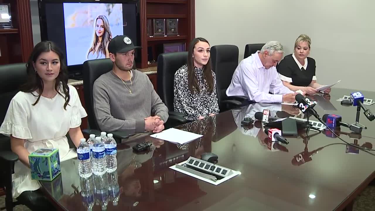 Family of law office shooting victim holds press conference
