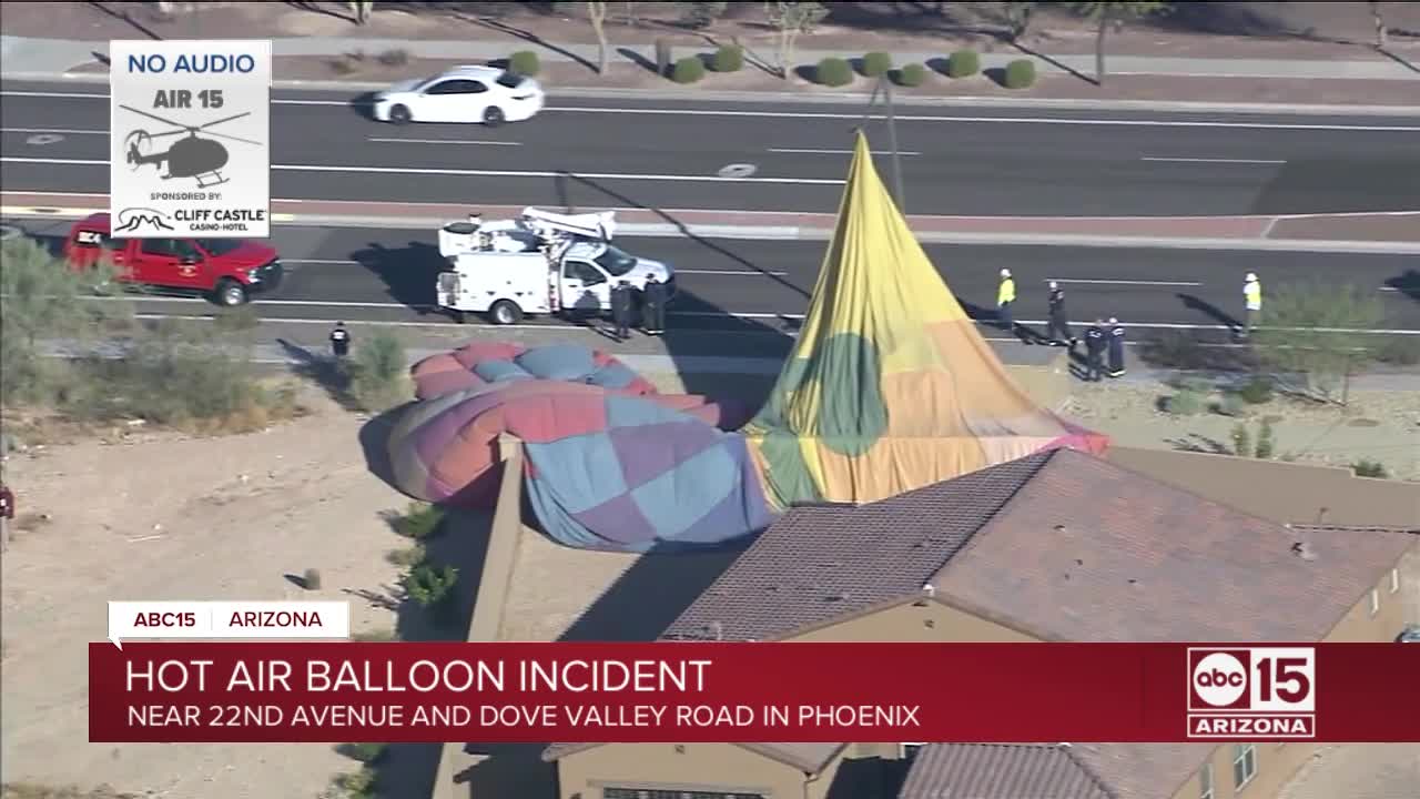 Hot air balloon crashes near 22nd Avenue and Dove Valley Road