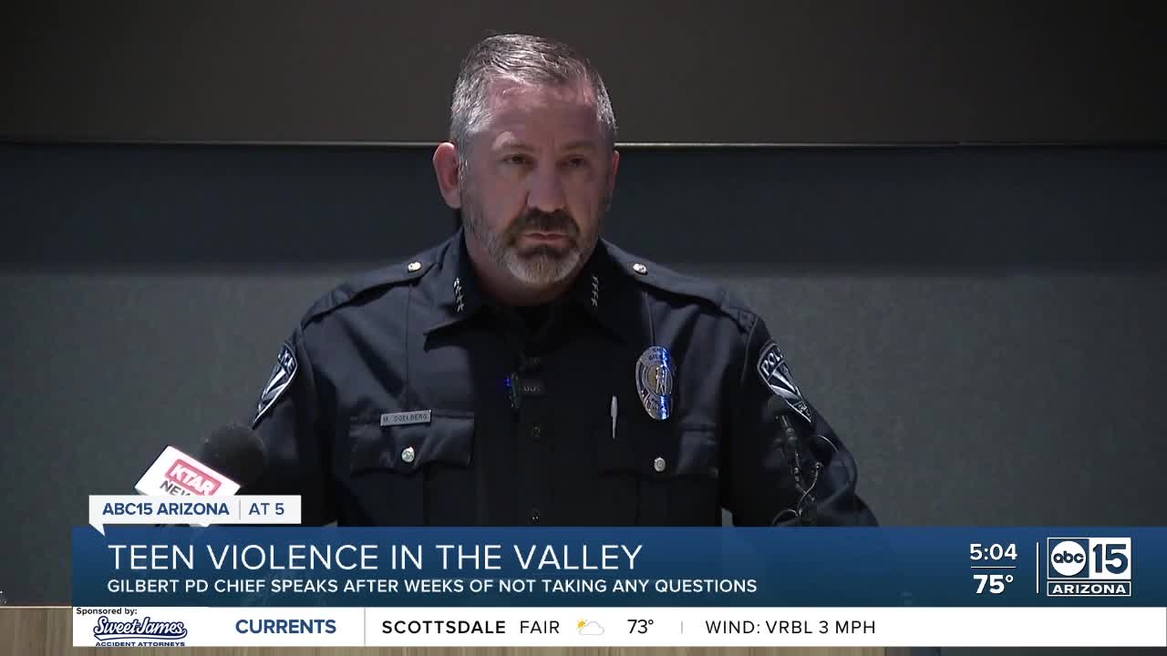 Gilbert PD chief speaks ahead of first meeting on teen violence