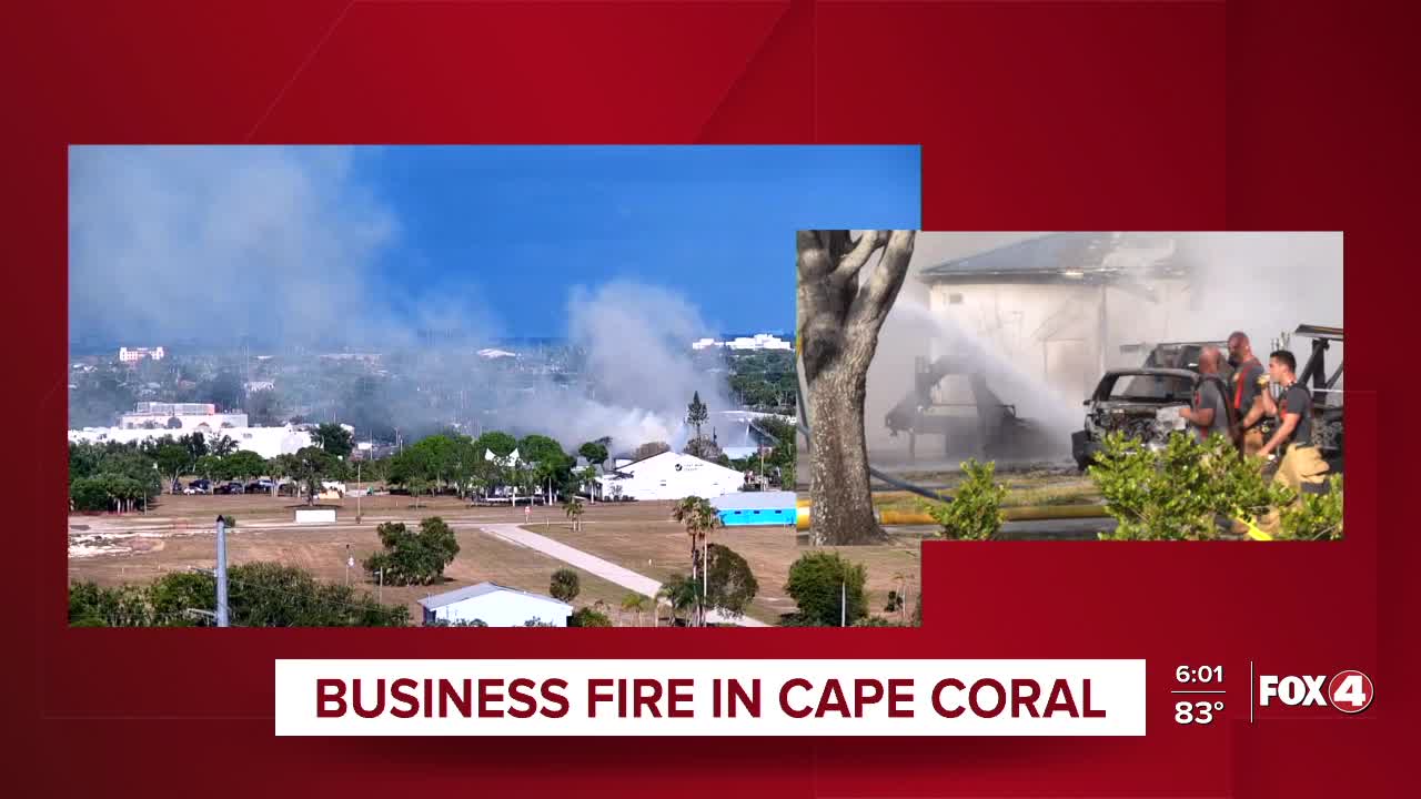 WILD VIDEO: Fire destroys building in Cape Coral