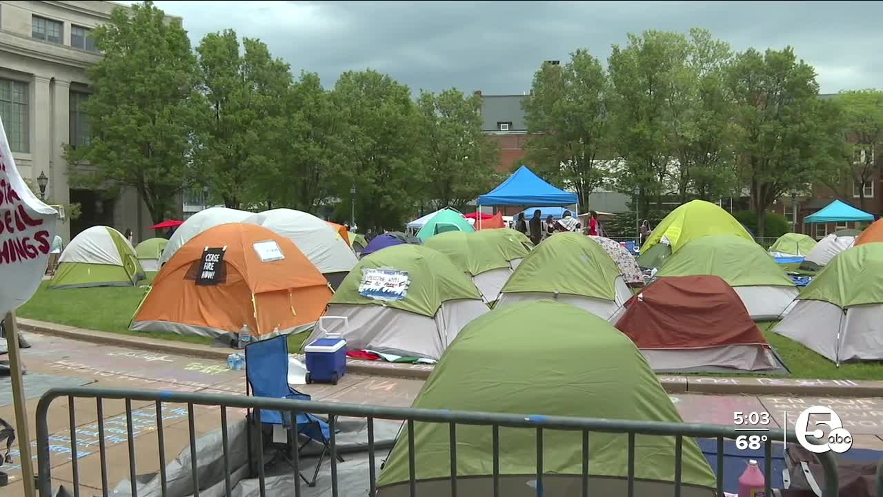 CWRU protesters expand encampment despite calls from university to disband