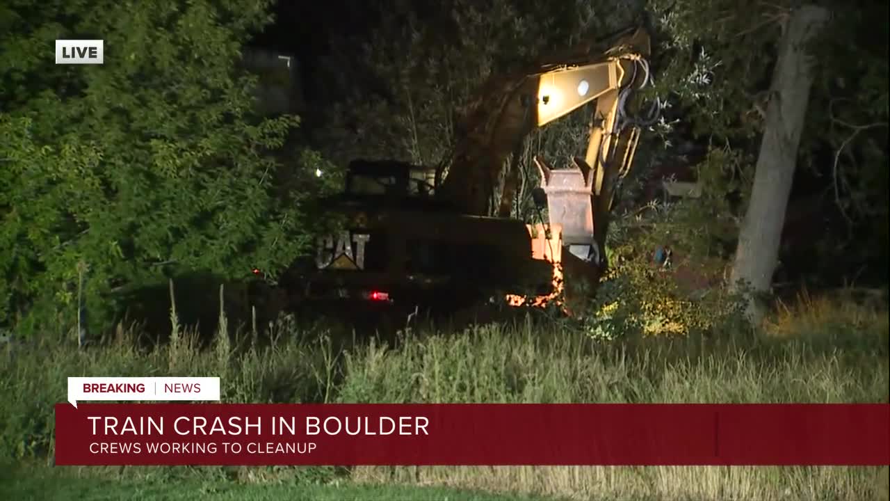 Train derails in Boulder Thursday night after hitting equipment, BNSF ...