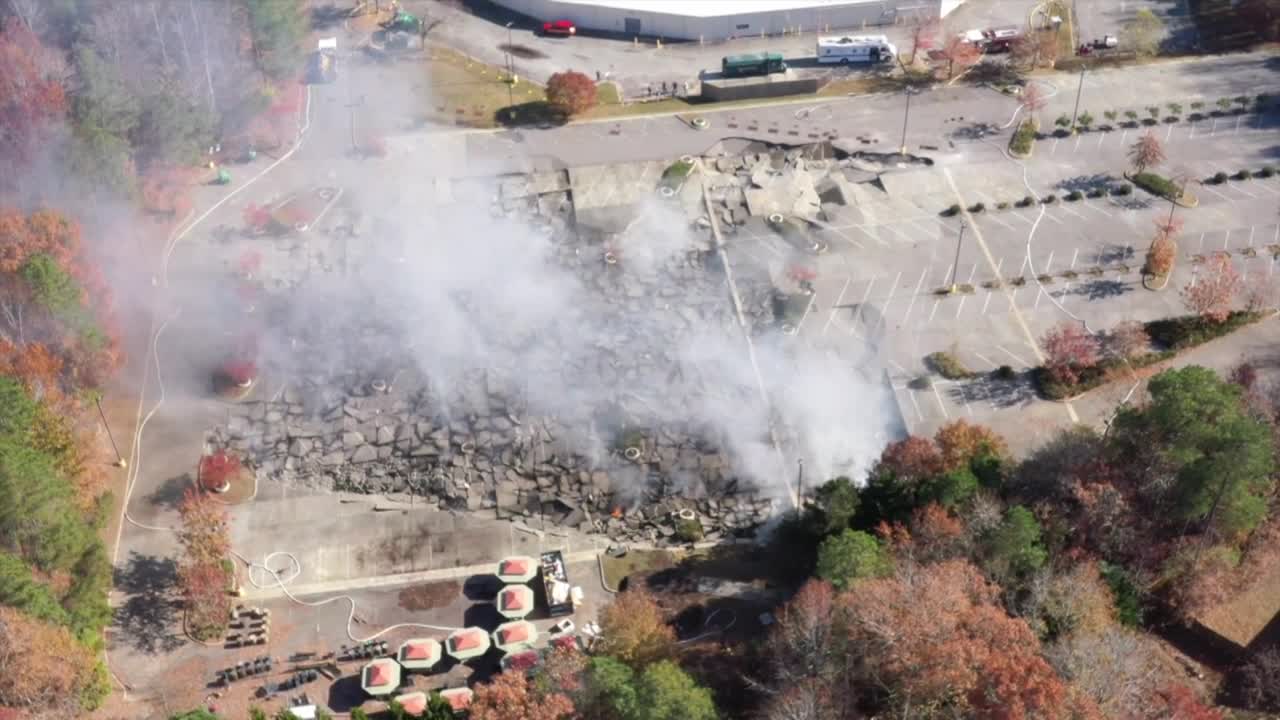 Plastic stormwater system fire causes Williamsburg parking lot collapse