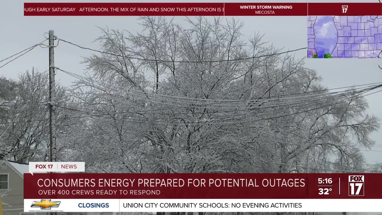Consumers Energy: Hundreds of crews working to restore power in West ...