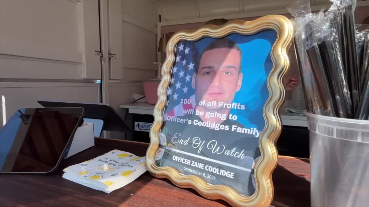 Operation Blue Ribbon lines fallen officer's funeral route with ribbons