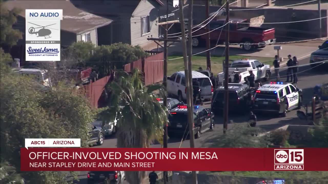 Mesa officers involved in shooting near Stapley Drive and Main Street