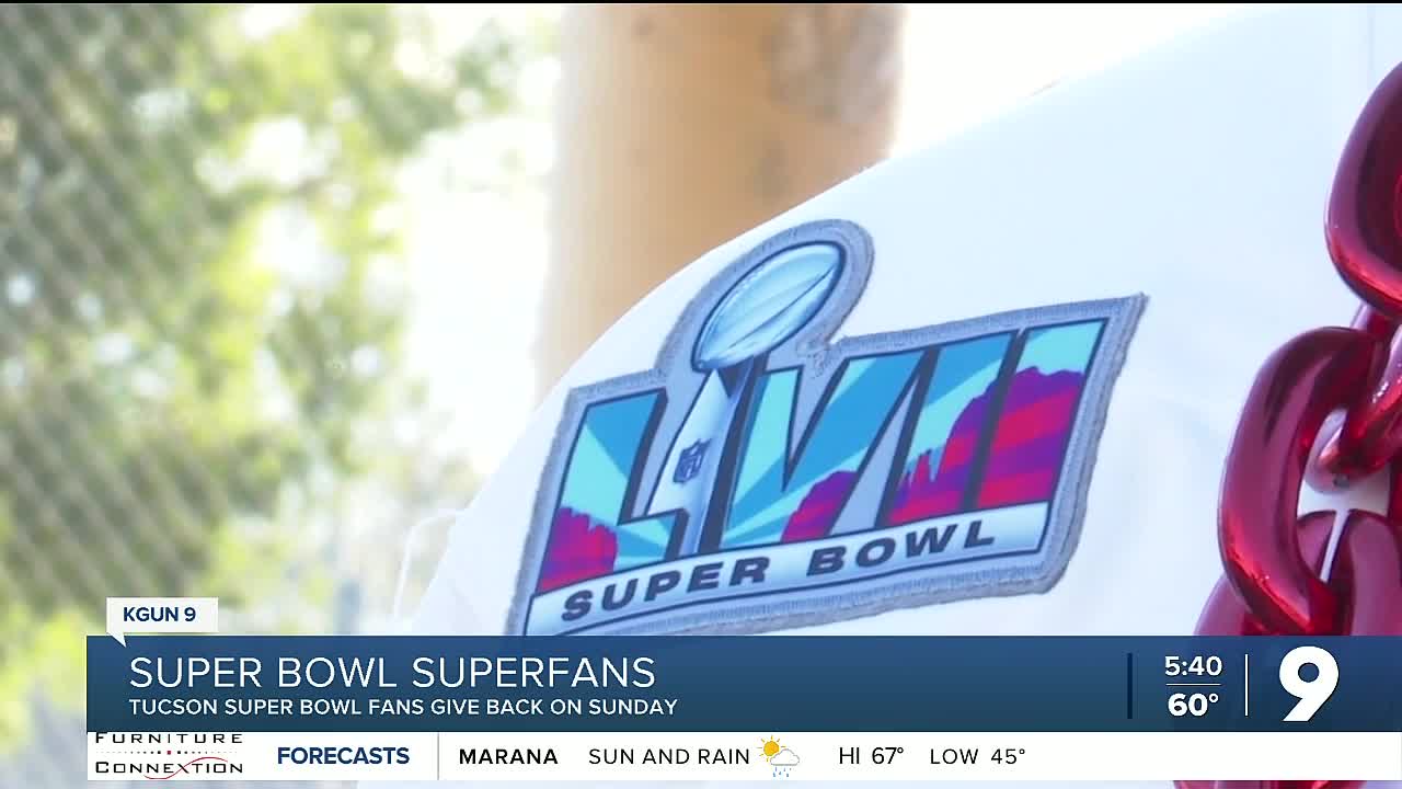 Super Bowl super fans! Tucson football fans give back on Sunday