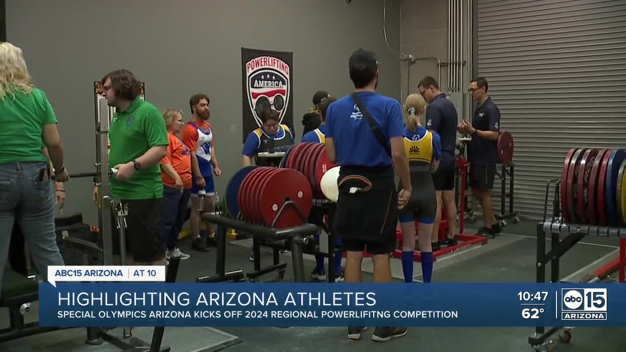 Athletes compete in the Special Olympics Regional Powerlifting Competition