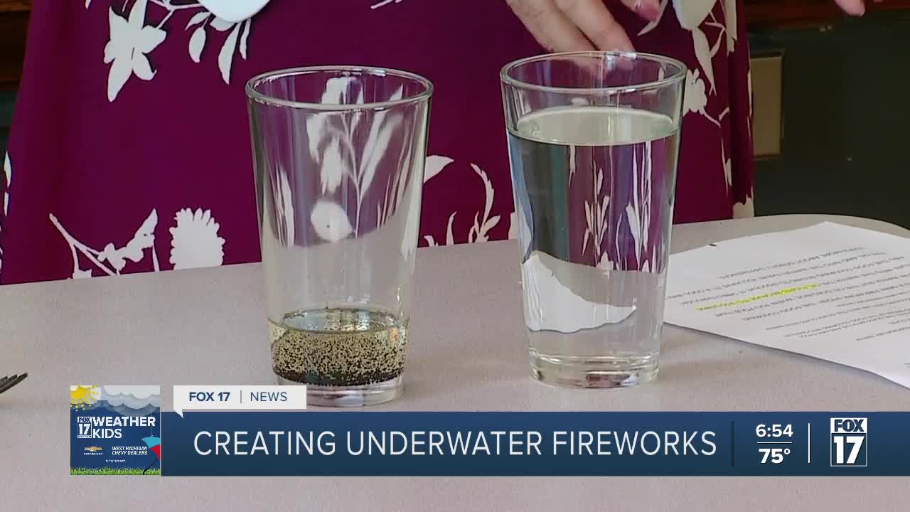 Weather experiment: Learning density with fireworks