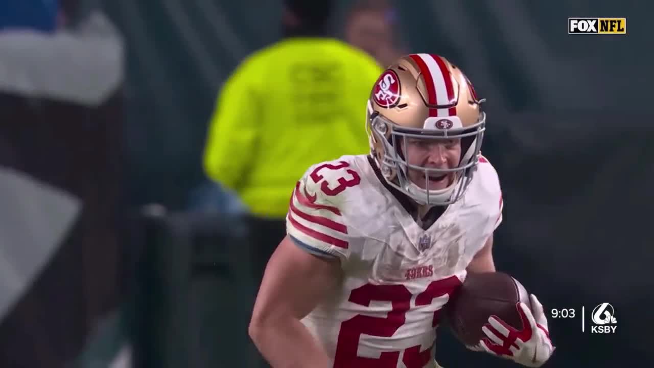 McCaffrey scores 12th rushing touchdown while surpassing 1,000 yards on ...