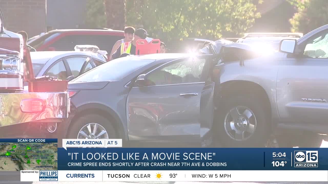 Man arrested after carjacking, crime spree that spanned across Phoenix