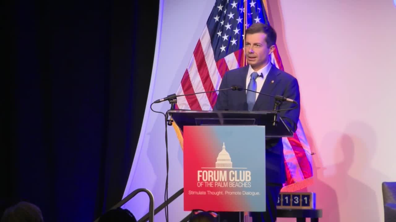 Buttigieg touts infrastructure, rides Brightline during Palm Beach ...