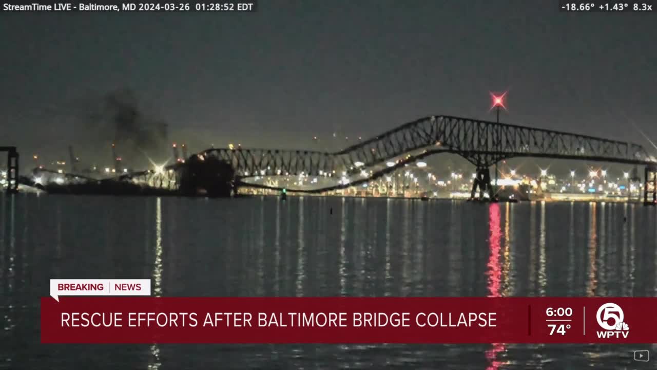 Cargo ship lost power, issued mayday before hitting bridge
