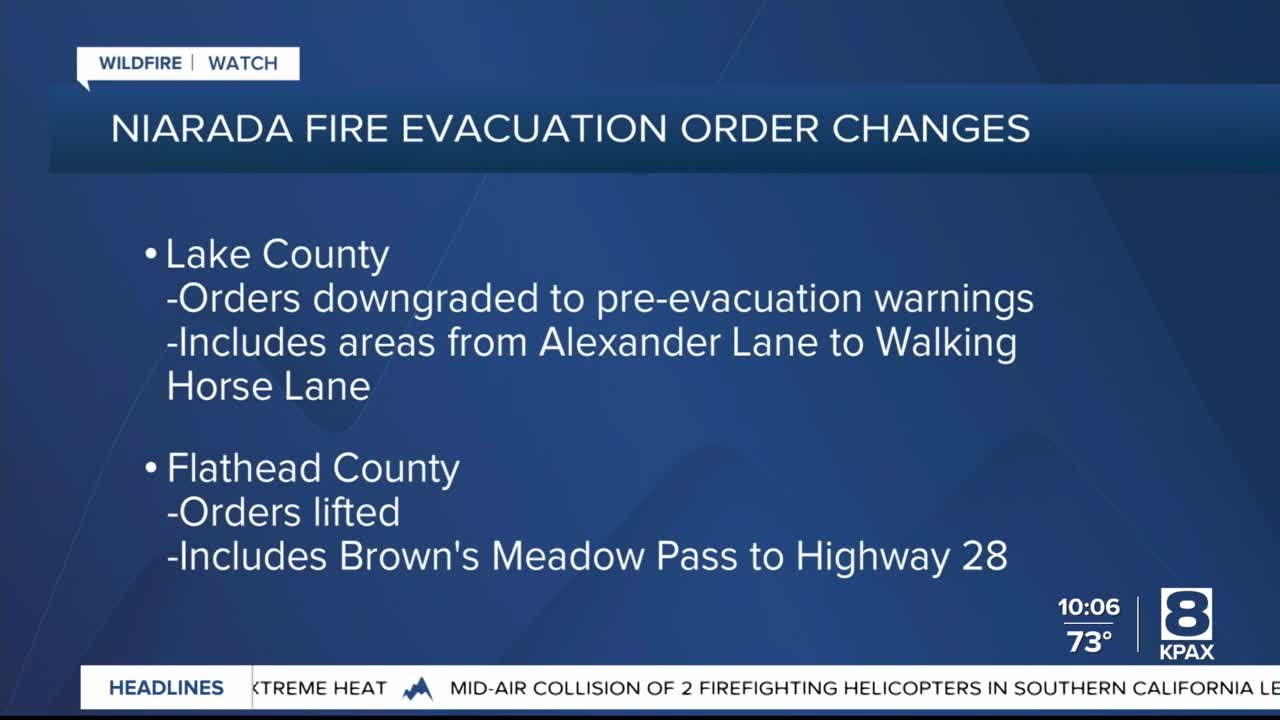 Lake County evacuations eased near Niarada Fire outside of Elmo