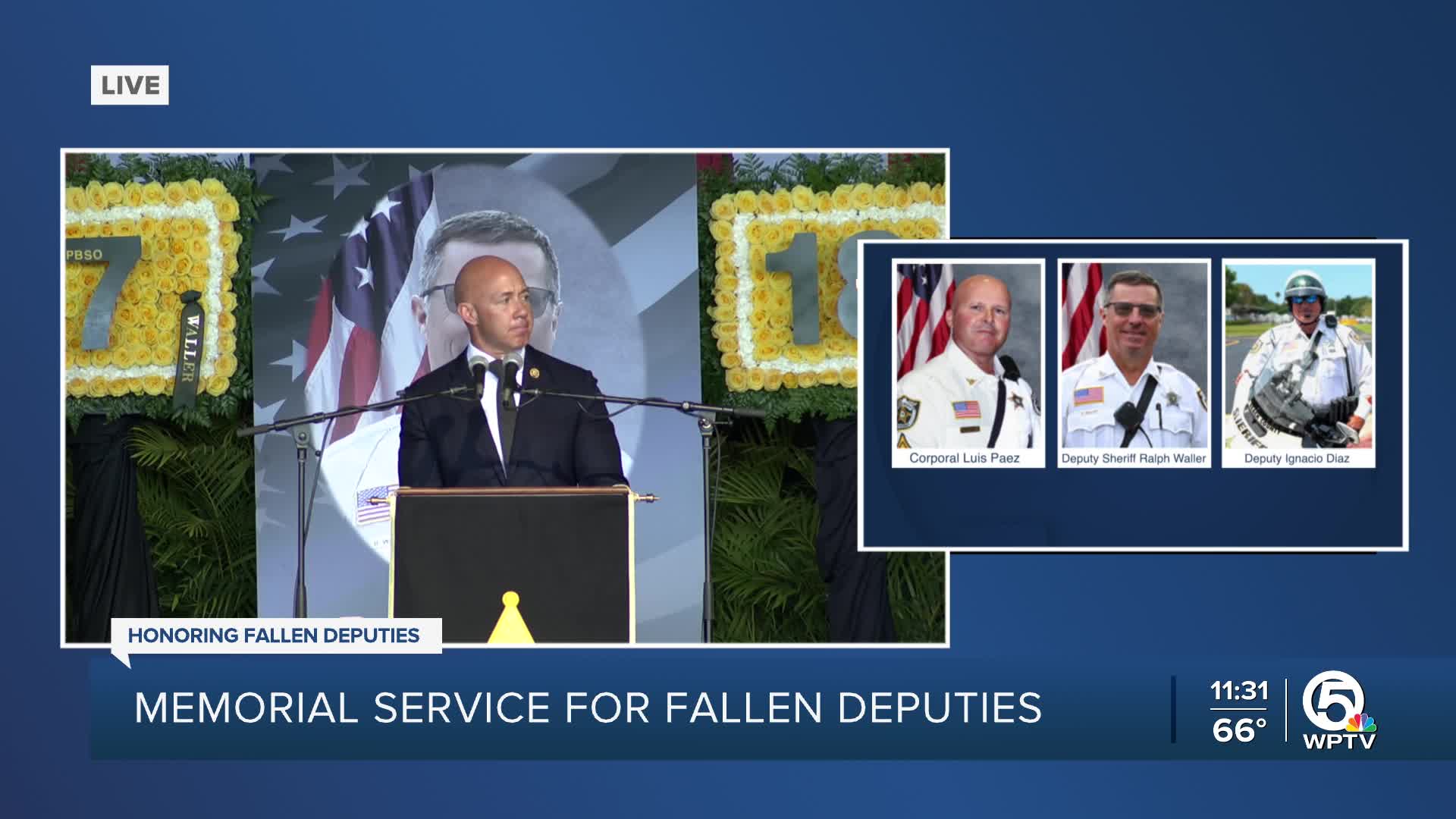 Memorial service held in Florida for 3 sheriff's deputies killed in crash