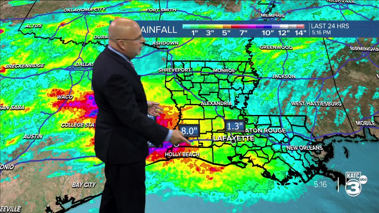 Rain chances ease but not completely out for the weekend