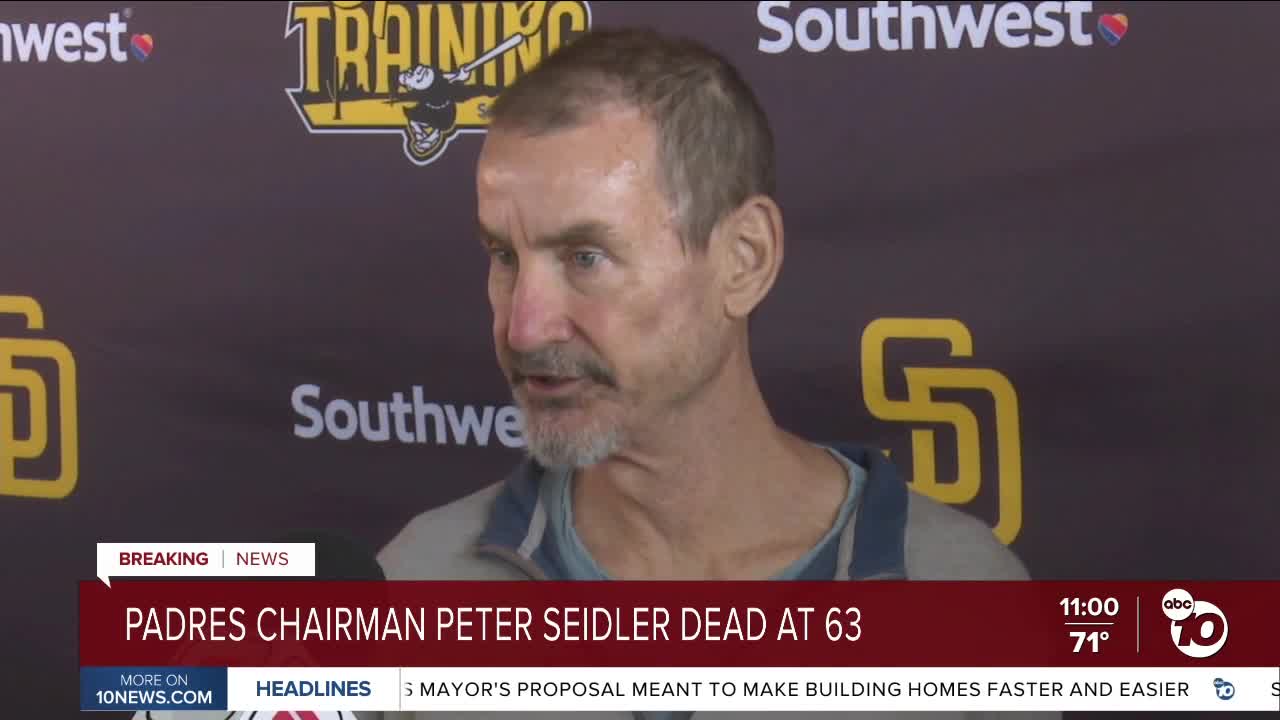Padres chairman and owner Peter Seidler dies