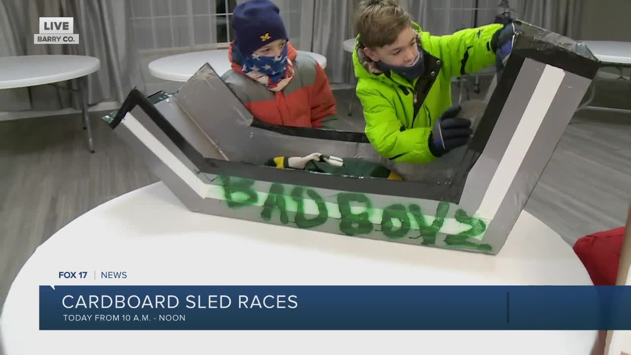 Cardboard Sled Races let you hit the slopes with a dash of creativity