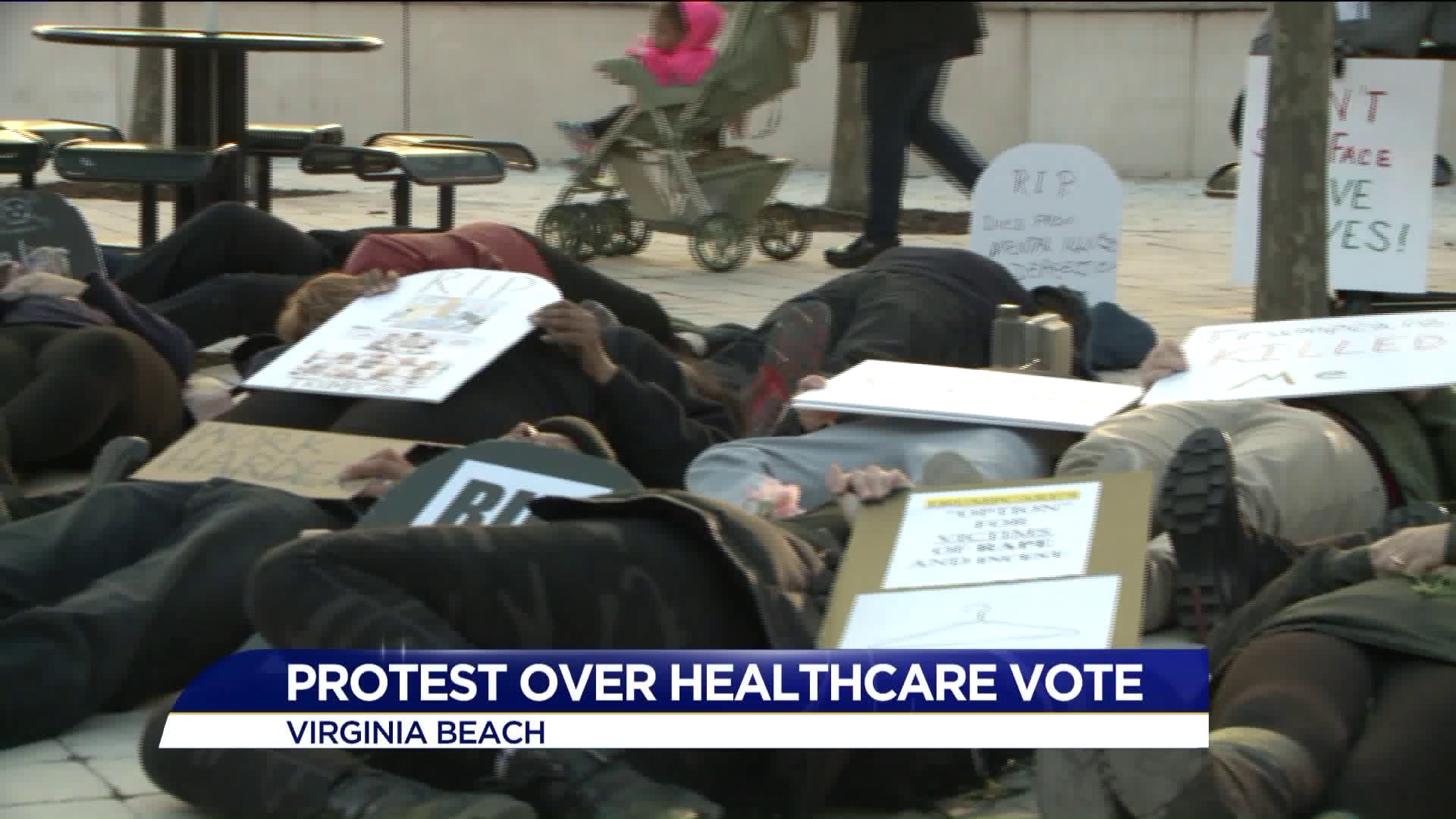 ‘Die-in’ staged in Virginia Beach in protest of ACA replacement vote