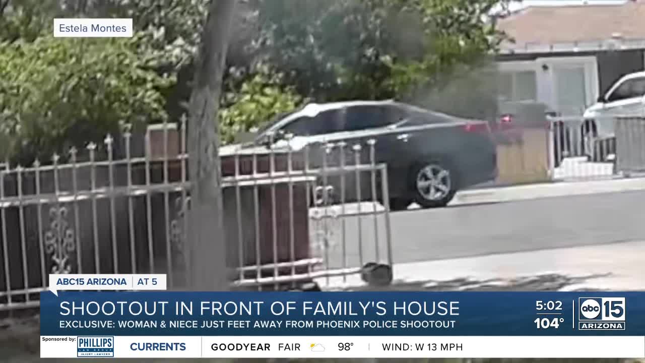 WATCH: Video shows shootout between suspect and Phoenix PD officers Monday