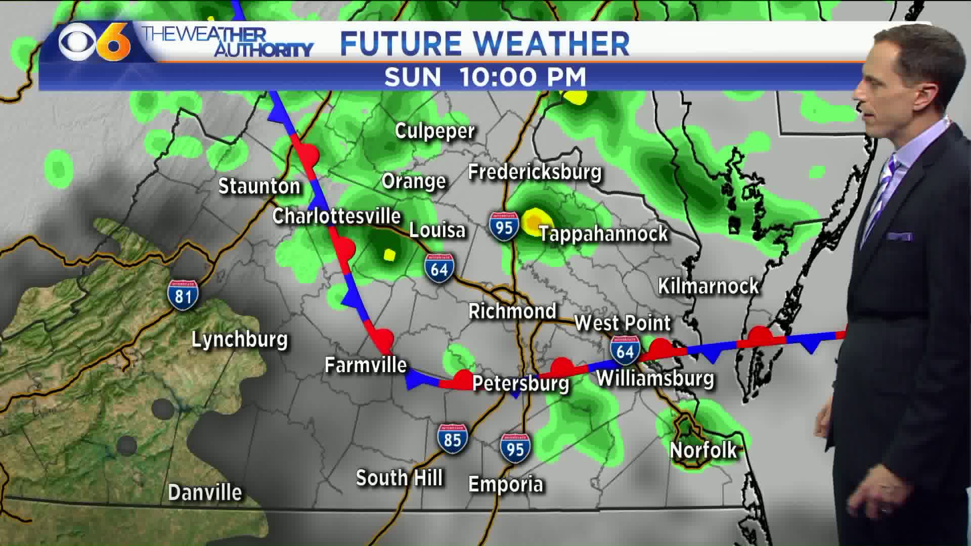 Slight severe weather risk Sunday for some areas