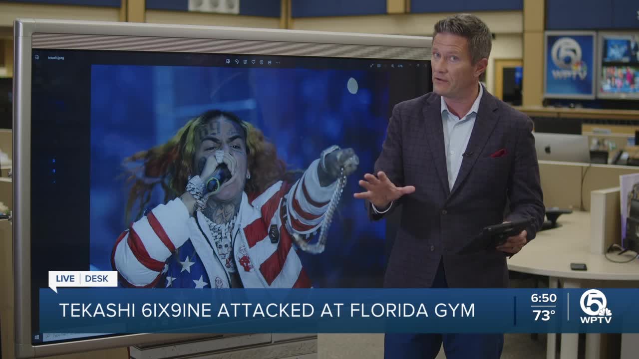Rapper Tekashi 6ix9ine hospitalized after attack at Palm Beach County gym