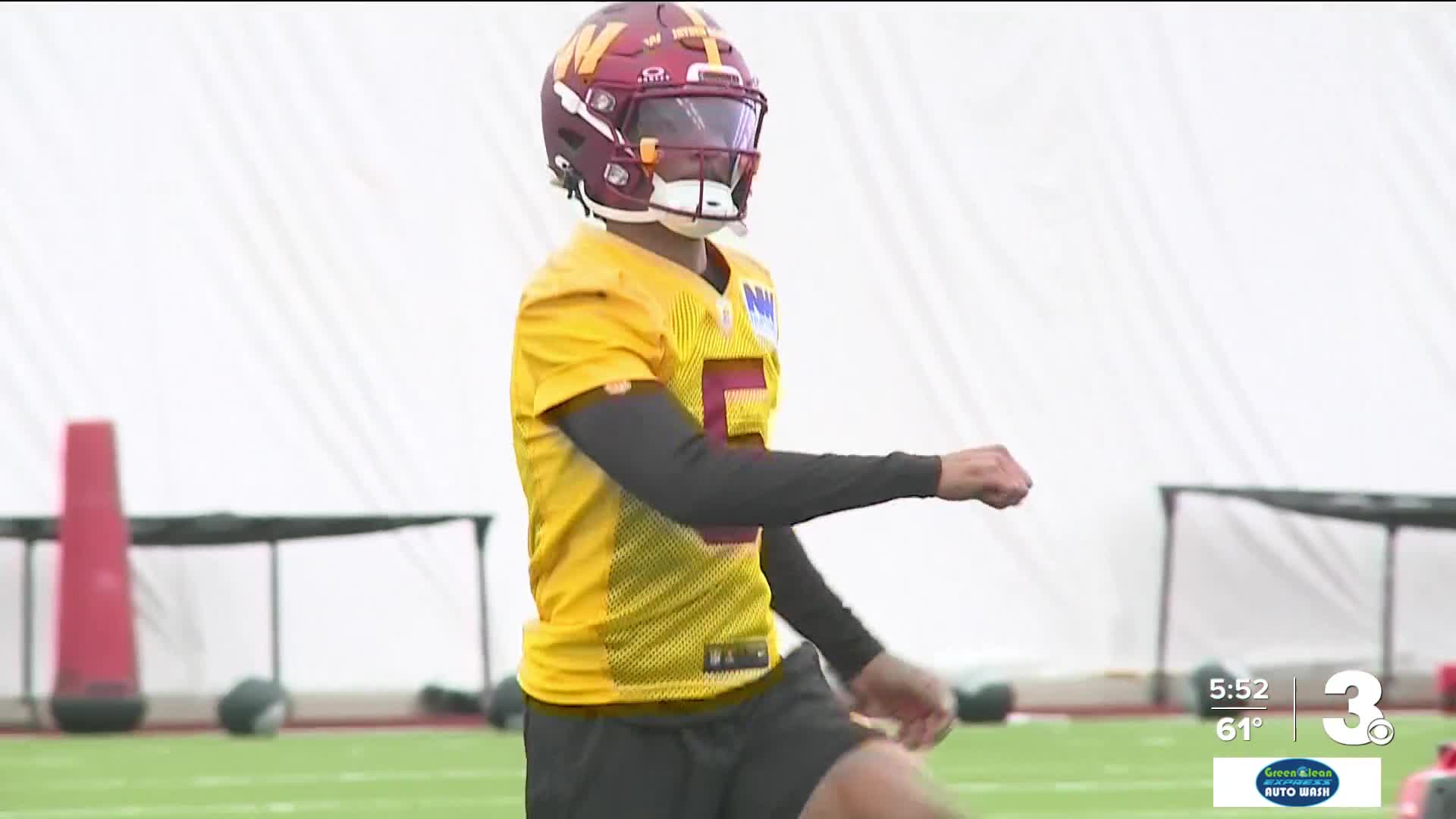 Commanders' future on display as Daniels takes first for first practice