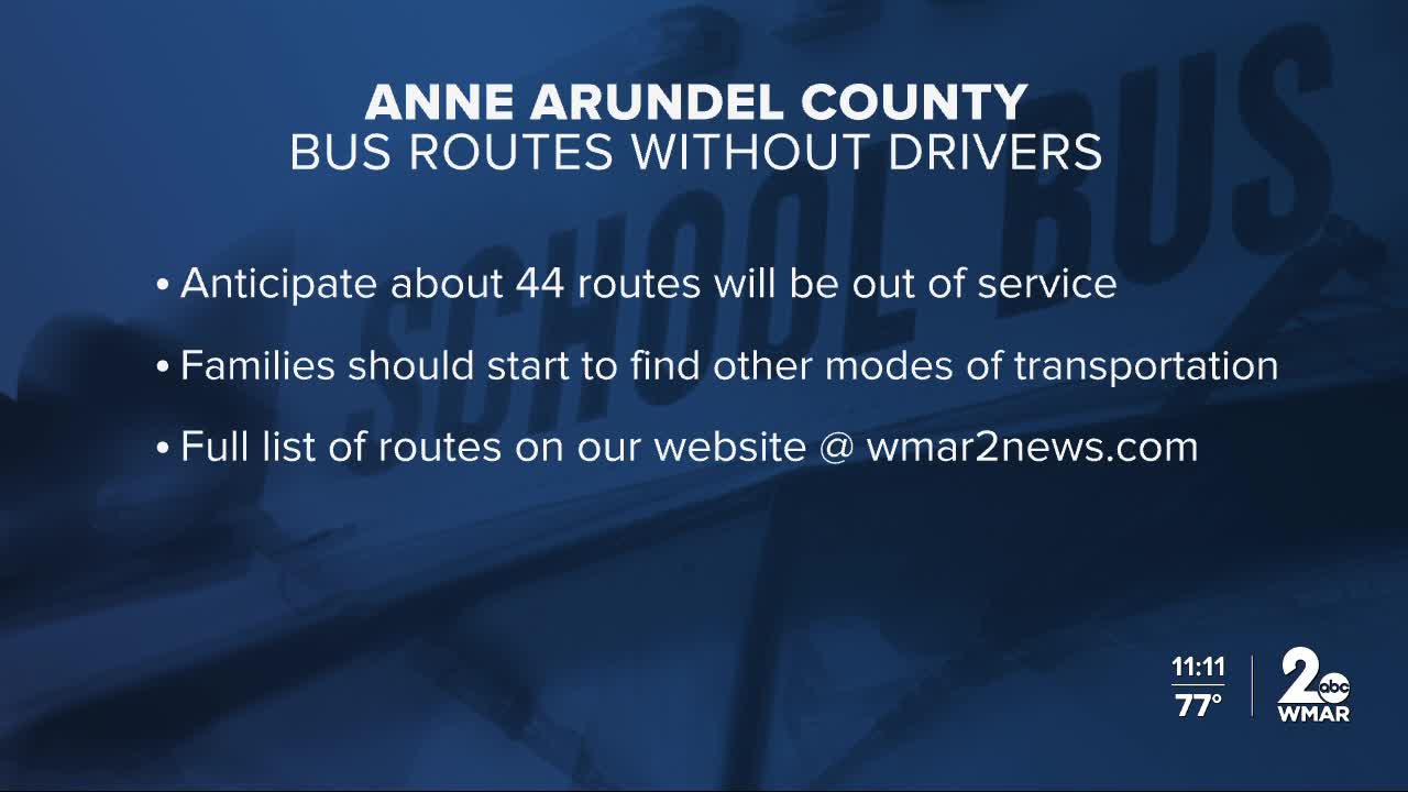Anne Arundel Schools dealing with significant teacher, bus driver shortages