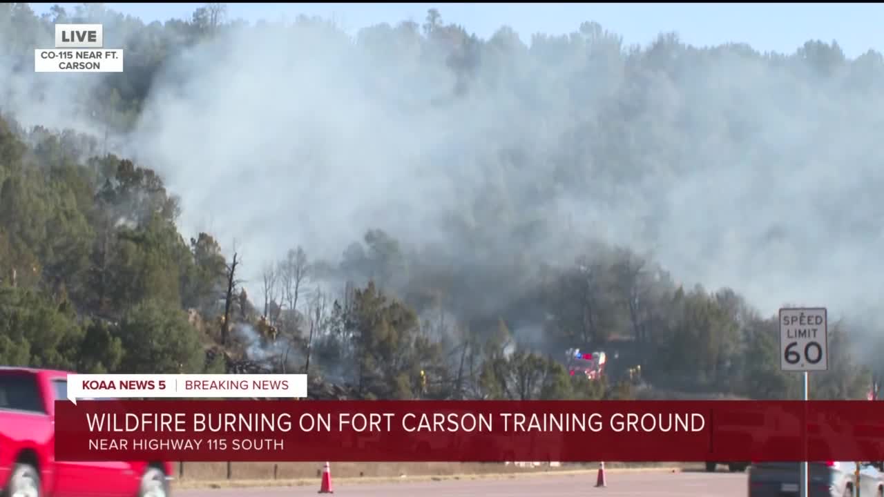 The wildland fire on Fort Carson named the Salt Canyon Fire