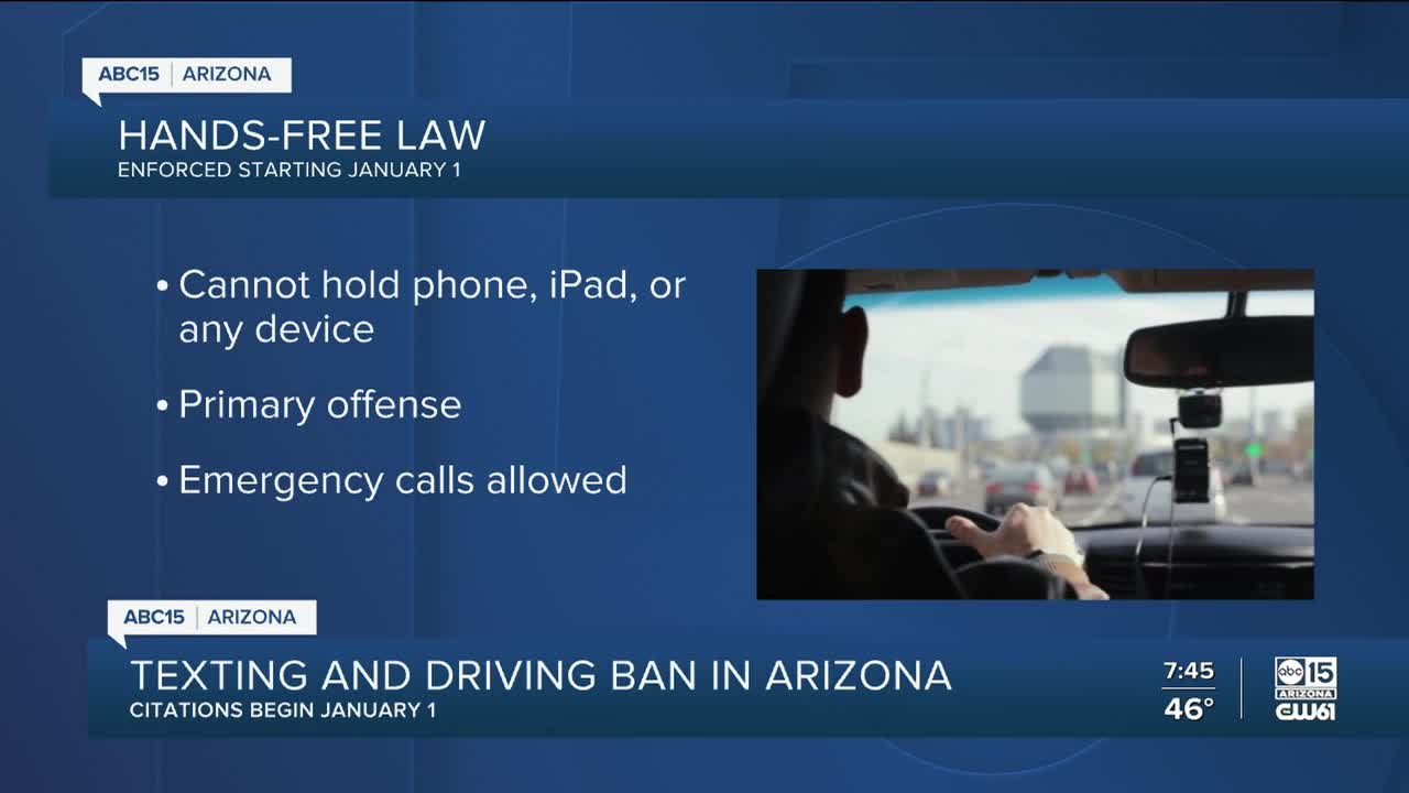 Tickets for distracted driving to start in AZ on Jan. 1