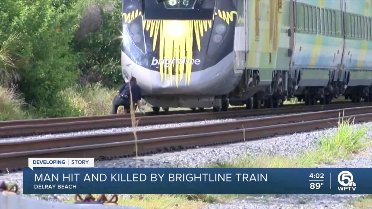 Brightline train hits, kills man in Delray Beach