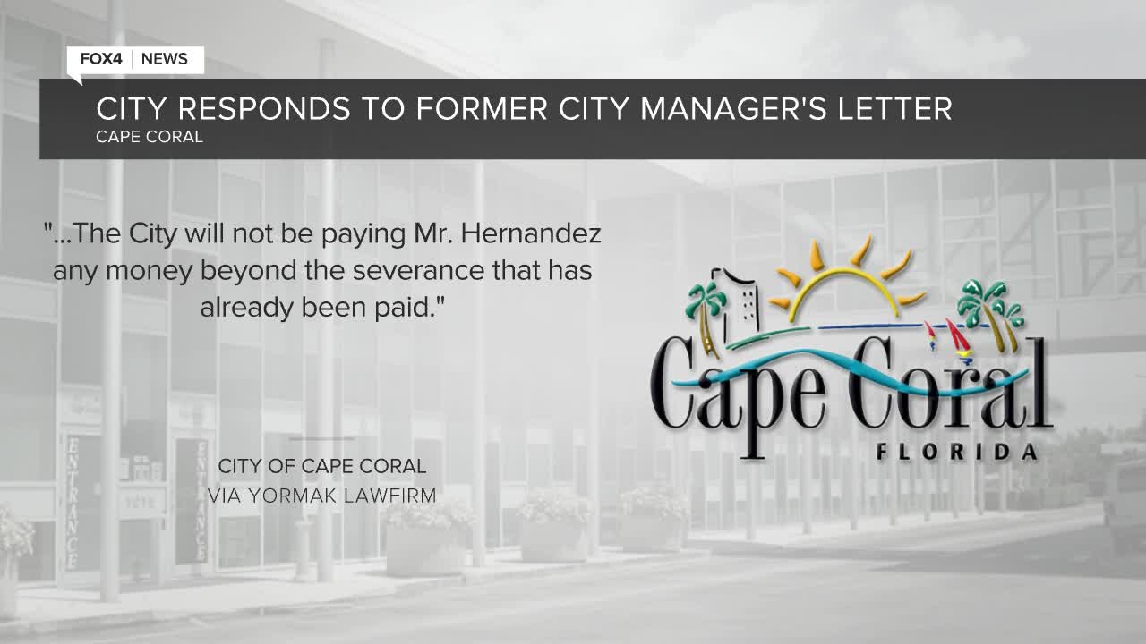 Cape Coral's response to former city manager's demand letter